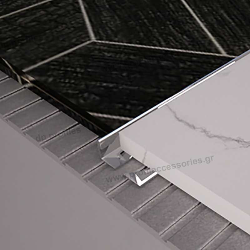 Προφίλ stainless steel τερματικό, ενωτικό, σύνδεσμος 6mm/10/mm/12.5mm/15mm
